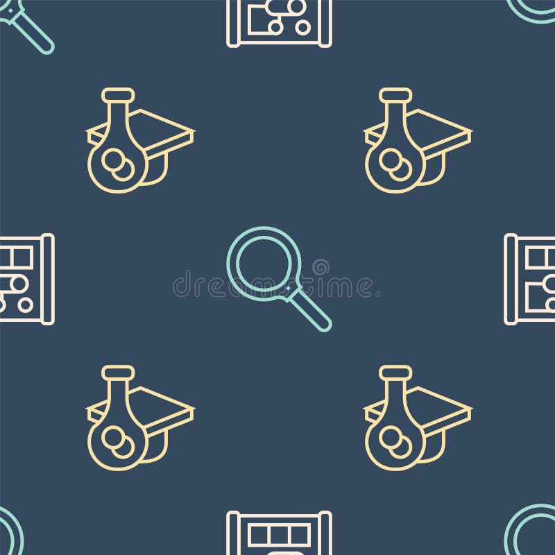 Set Line Graphing Paper for Engineering, Graduation Cap and Magnifying ...