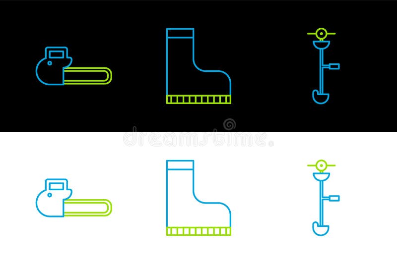 Set Line Grass and Weed Electric String Trimmer, Chainsaw and ...