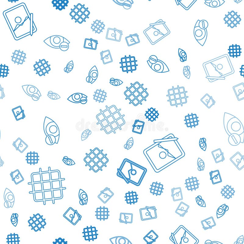 Set Line Grid Graph Paper, Graphic Tablet and Red Eye Effect on ...