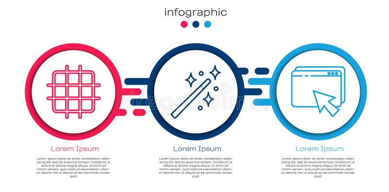 Set Line Grid Graph Paper, Magic Wand and Web Design and Development ...
