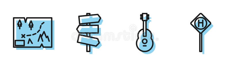 Guitar on the road stock illustration. Illustration of forgotten - 20582838