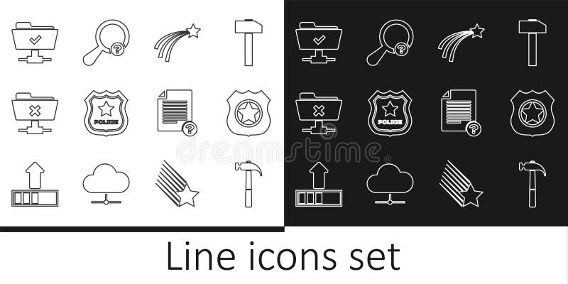 Set Line Hammer, Police Badge, Falling Star, FTP Cancel Operation ... Set Line Hammer, Police Badge, Falling Star, FTP Cancel Operation ...