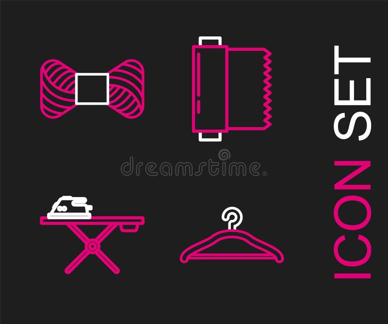 Set Line Hanger Wardrobe, Electric Iron and Ironing Board, Textile ...