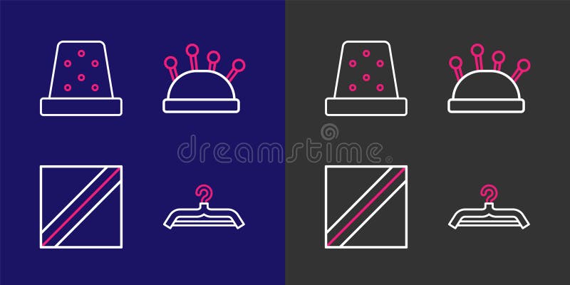 Set Line Hanger Wardrobe, Textile Fabric Roll, Needle Bed and Needles ...