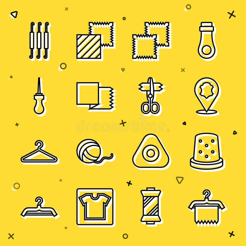 Set Line Hanger Wardrobe, Thimble for Sewing, Leather, Textile Fabric ...