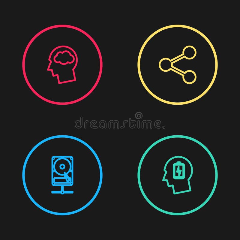 Set Line Hard Disk Drive on Sharing Network, Head with Low Battery ...