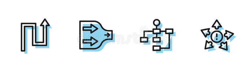 Set Line Hierarchy Organogram Chart, Arrow, and Many Ways Directional ... Set Line Hierarchy Organogram Chart, Arrow, and Many Ways Directional ...