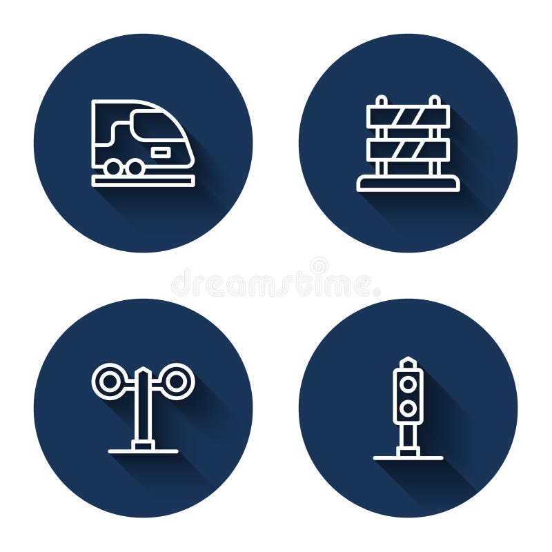 Set Line High-speed Train, End of Railway Tracks, Train Traffic Light ...