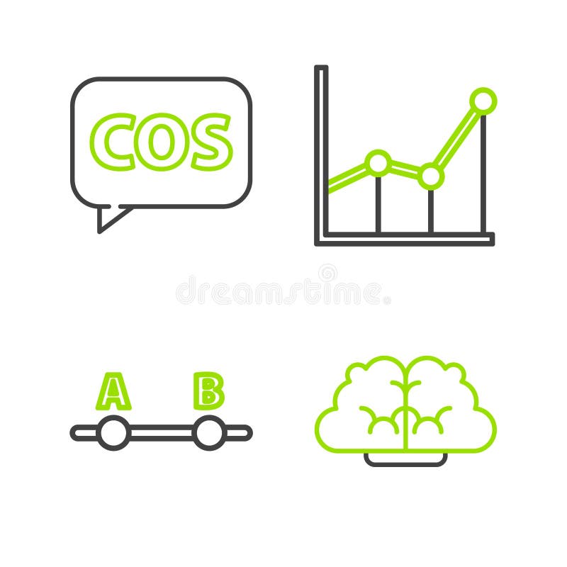 Set Line Human Brain, Graph, Schedule, Chart, Diagram, and Mathematics ...