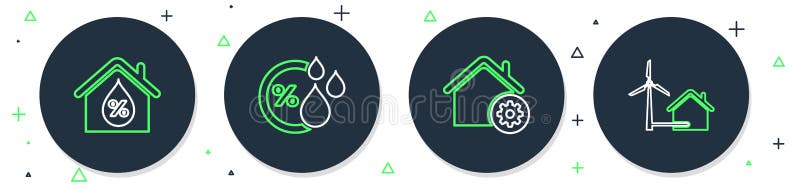 Set Line Humidity, Smart Home Settings, House Humidity and with Wind ...