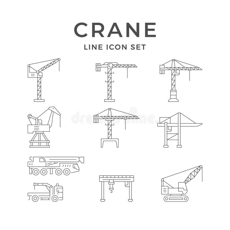 Set Icons with Crane, Cargo Containership , the Crane with Containers ...