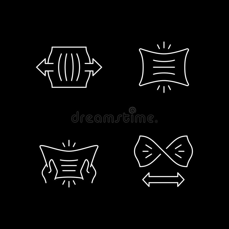 Set Line Icons of Fabric Stretching Stock Illustration - Illustration ...