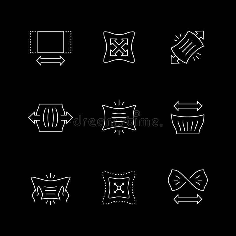 Set Line Icons of Fabric Stretching Stock Illustration - Illustration ...