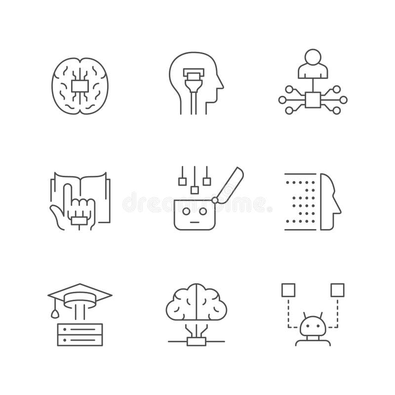Set icons of machine tool stock vector. Illustration of plant - 47209561