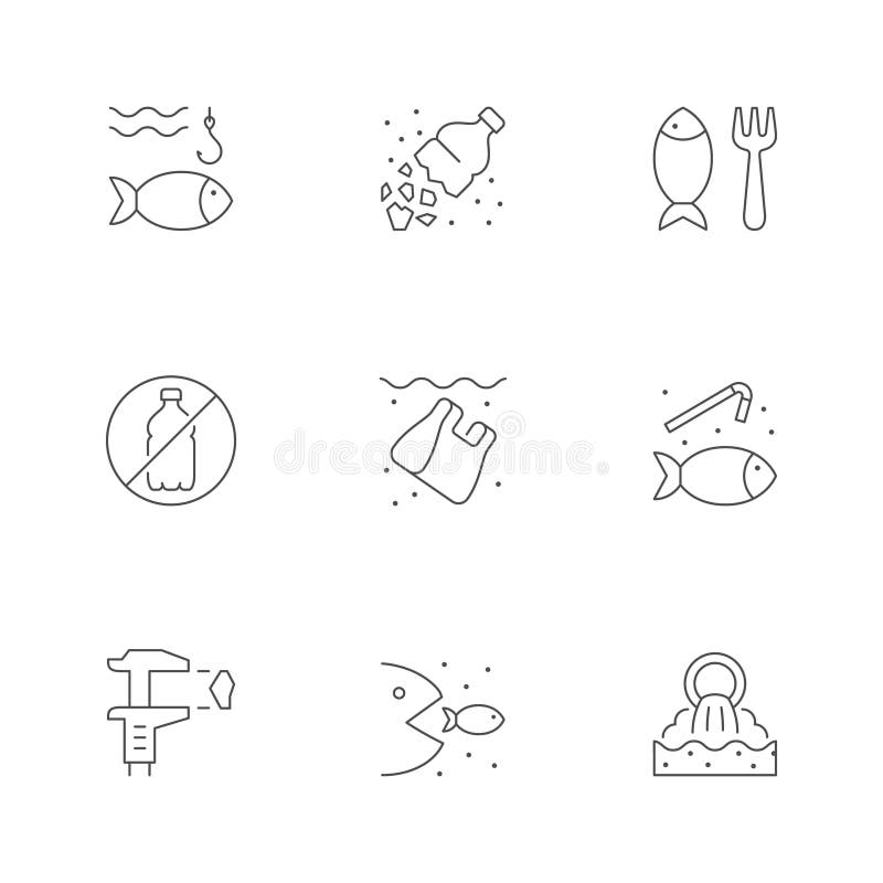 Microplastic Pollution in the Oceans, with Fish Swimming among Plastic ...