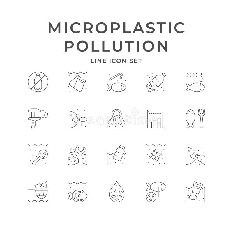 Microplastic Pollution in the Oceans, with Fish Swimming among Plastic ...