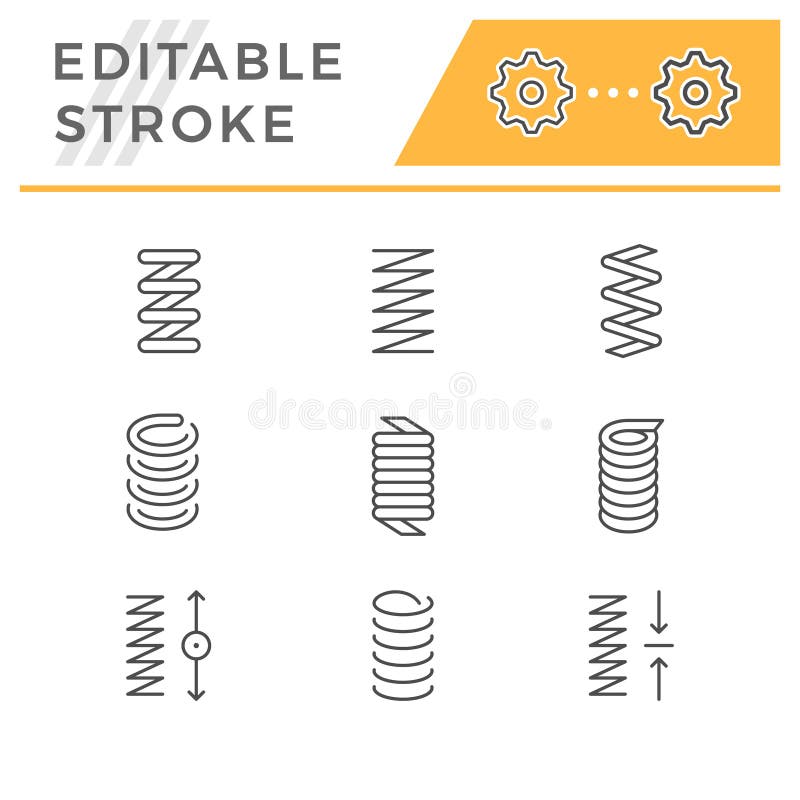 Set line icons of spring stock vector. Illustration of bounce - 168539861