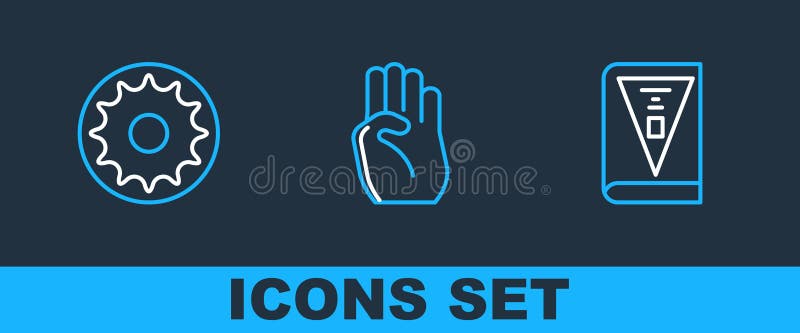 Set Line India Constitution Day, Chakra and Indian Symbol Hand Icon ...