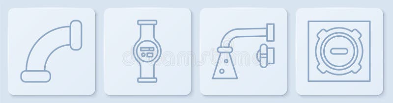 Set Line Industry Metallic Pipe, Water Tap, Water Meter and Manhole ...