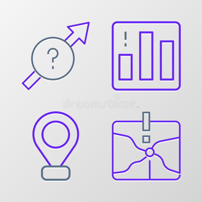 Set Line Intersection Point, Location, Pie Chart Infographic and Arrow ...