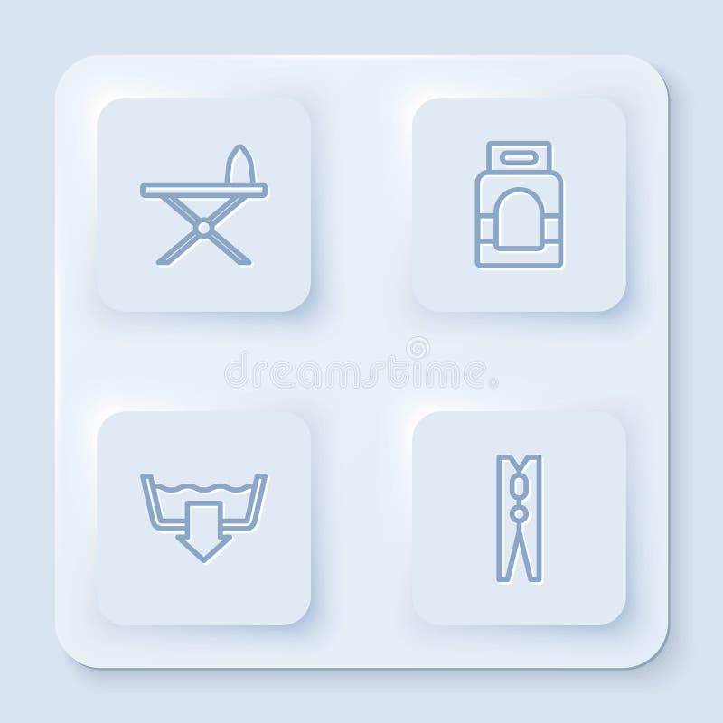 Set Line Iron and Ironing Board, Laundry Detergent, Washing Modes and ...