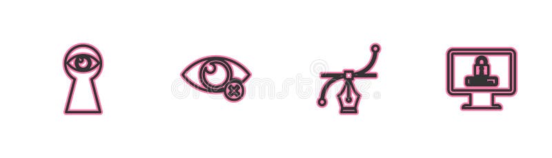 Set Line Keyhole with Eye, Bezier Curve, Invisible or Hide and Monitor ... Set Line Keyhole with Eye, Bezier Curve, Invisible or Hide and Monitor ...