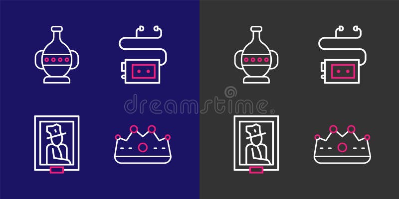 Set Line King Crown, Portrait Museum, Museum Audio Guide and Ancient ...