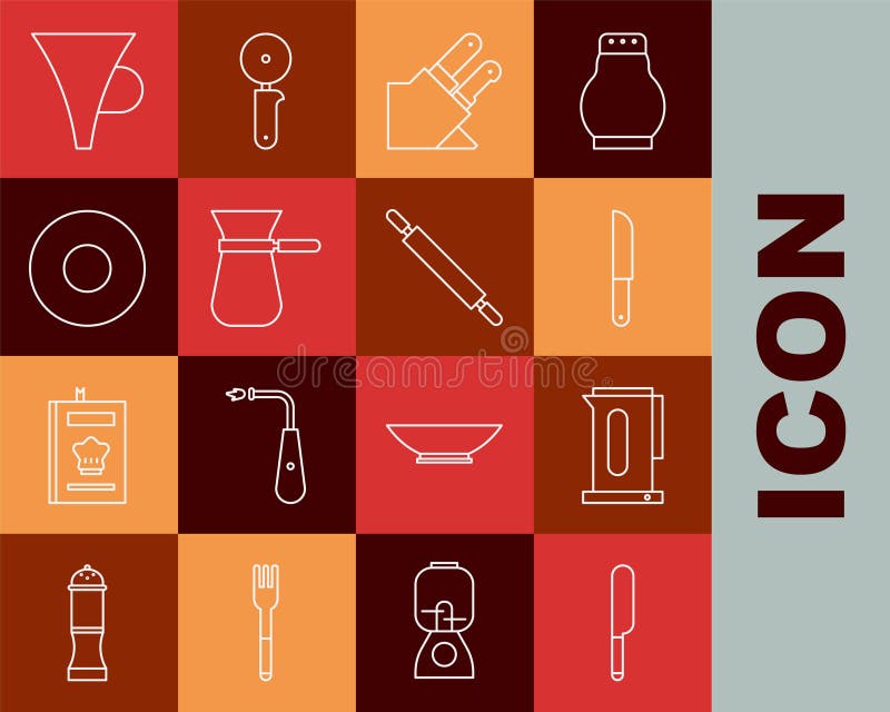 Set Line Knife, Kettle with Handle, Coffee Turk, Plate, Funnel or ...