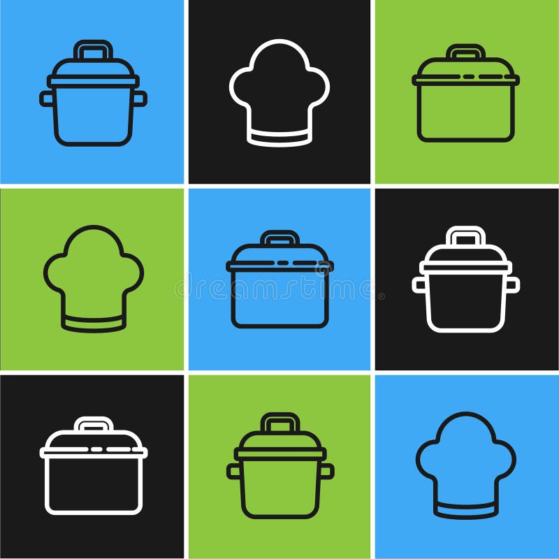 Kookpot Chef-kok-kok-kok-keuken-apron-kookplaat-kookplaat-kookplaat ...