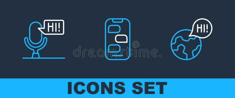 Set Line Learning Foreign Languages, Microphone Voice Device and New ...