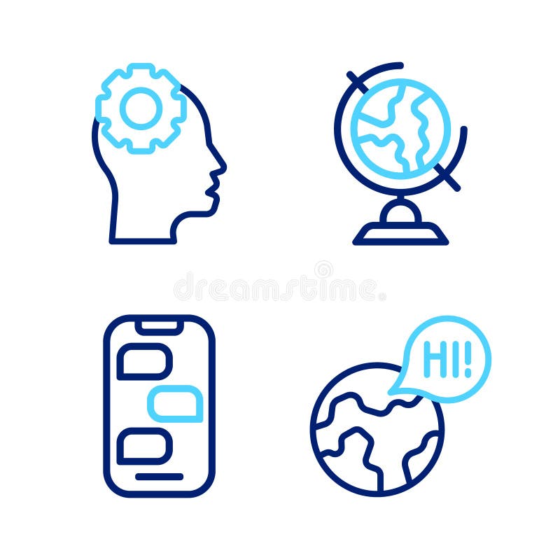 Set Line Learning Foreign Languages, New Chat Messages Notification ...