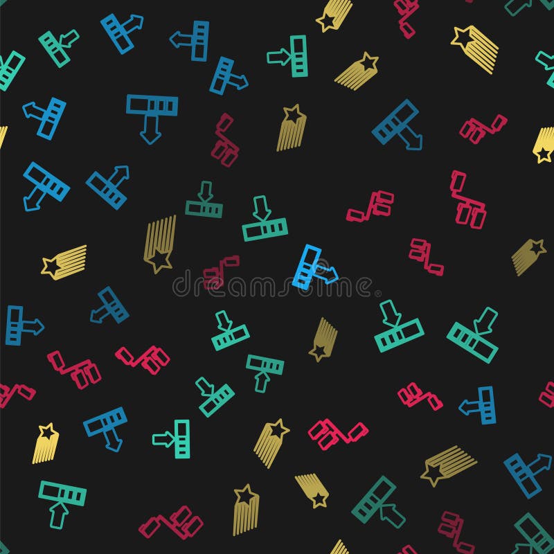 Set Line Loading, , Falling Star and Folder Tree on Seamless Pattern ... Set Line Loading, , Falling Star and Folder Tree on Seamless Pattern ...