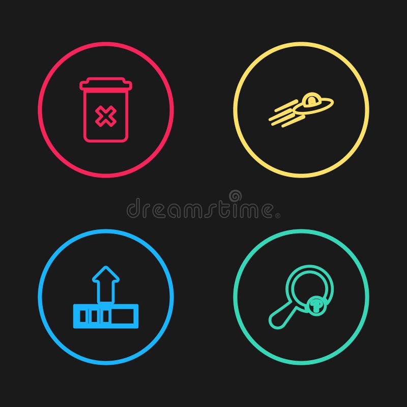 Set Line Loading, Unknown Search, UFO Flying Spaceship and Alien and ...