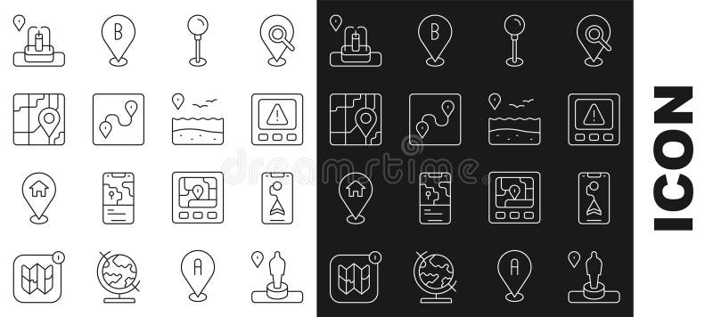 Set Line Location and Monument, City Map Navigation, Gps Device Error ...