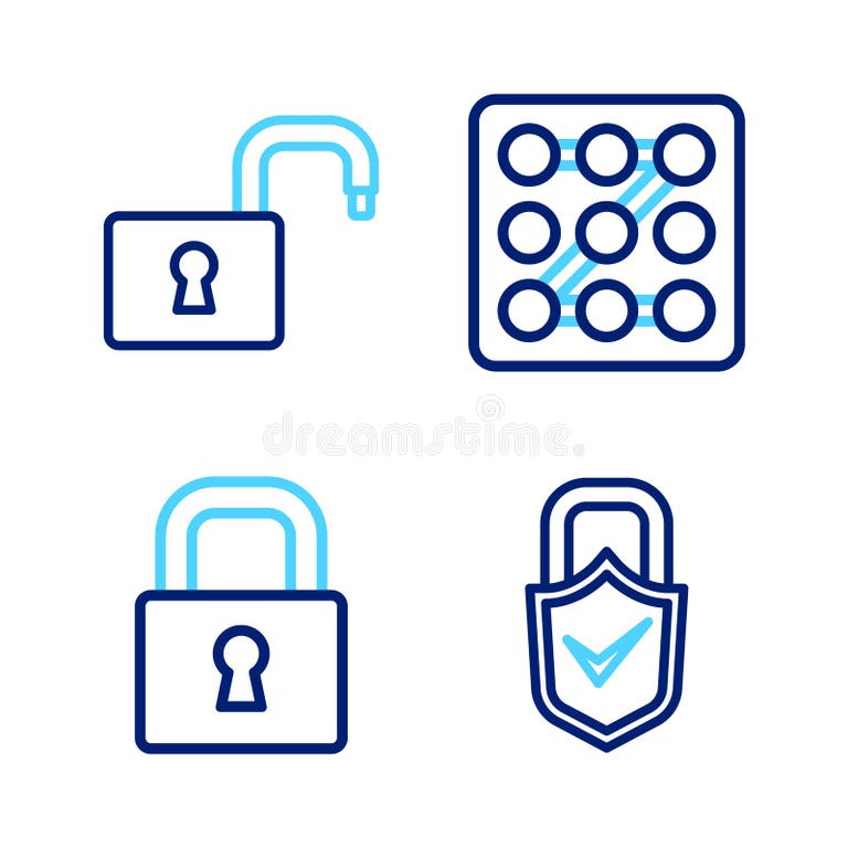 Set Line Lock and Check Mark, Graphic Password Protection and Open ...