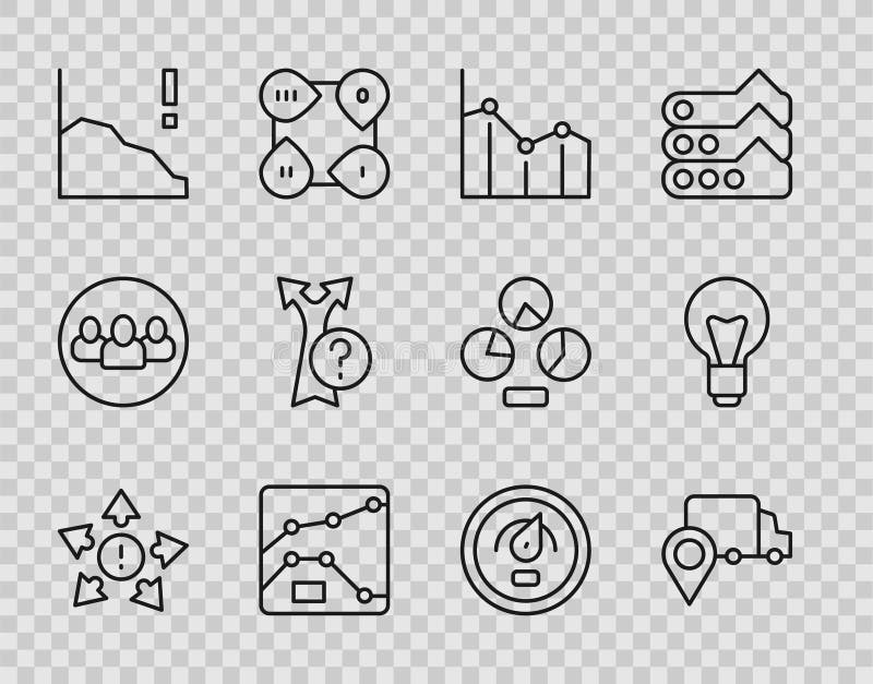 Set Line Many Ways Directional Arrow, Delivery Tracking, Pie Chart ...