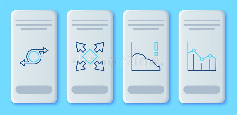 Set Line Many Ways Directional Arrow, Financial Growth Decrease, Arrow ...