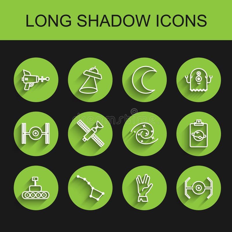 Set Line Mars Rover, Great Bear Constellation, Ray Gun, Vulcan Salute ... Set Line Mars Rover, Great Bear Constellation, Ray Gun, Vulcan Salute ...