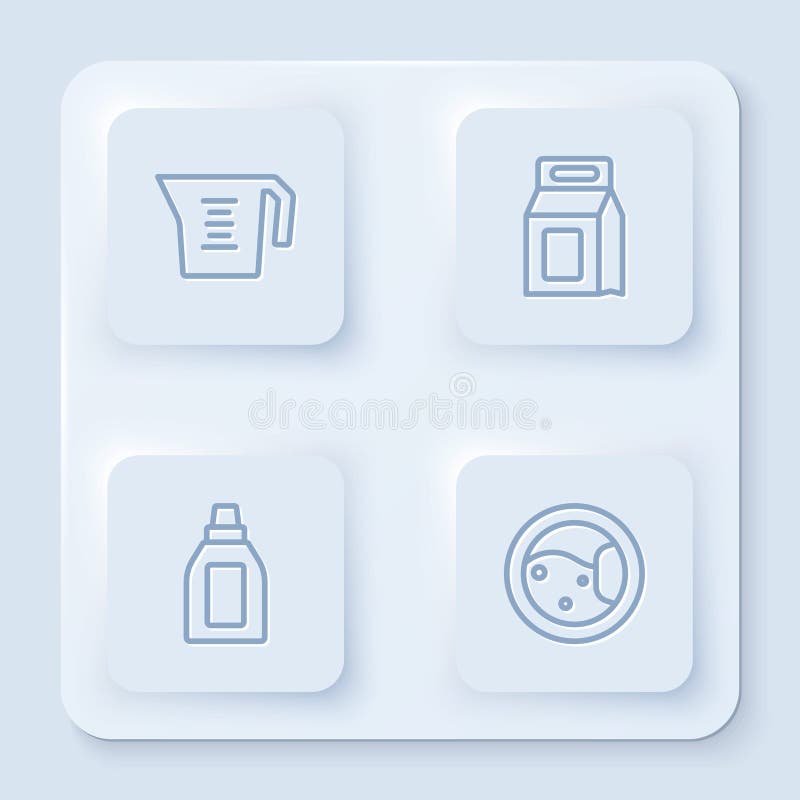 Set Line Measuring Cup, Laundry Detergent, Bottle for Cleaning Agent ...