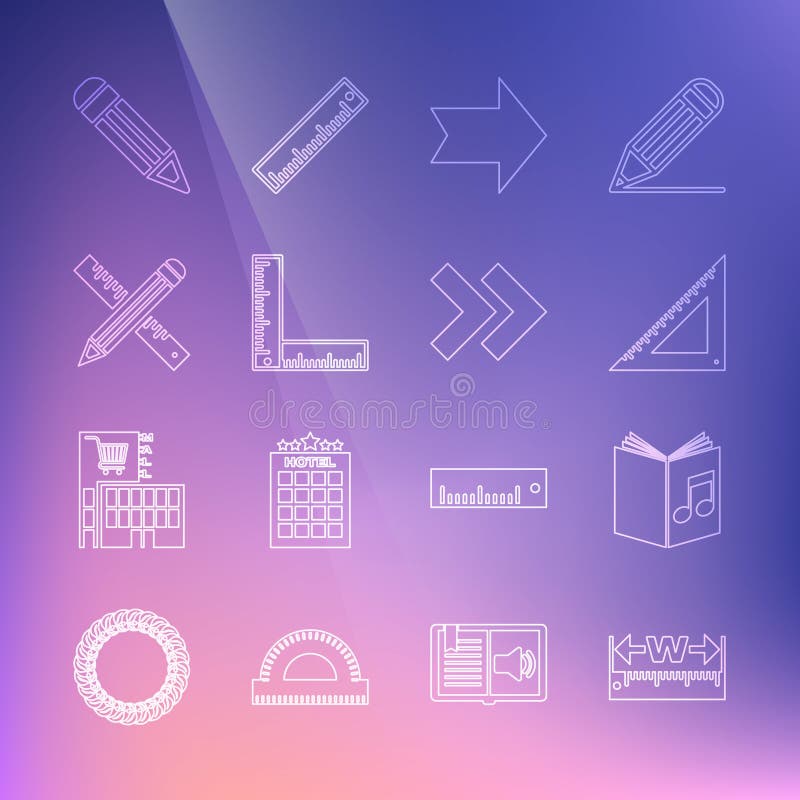 Set Line Measuring Height and Length, Audio Book, Triangular Ruler ...