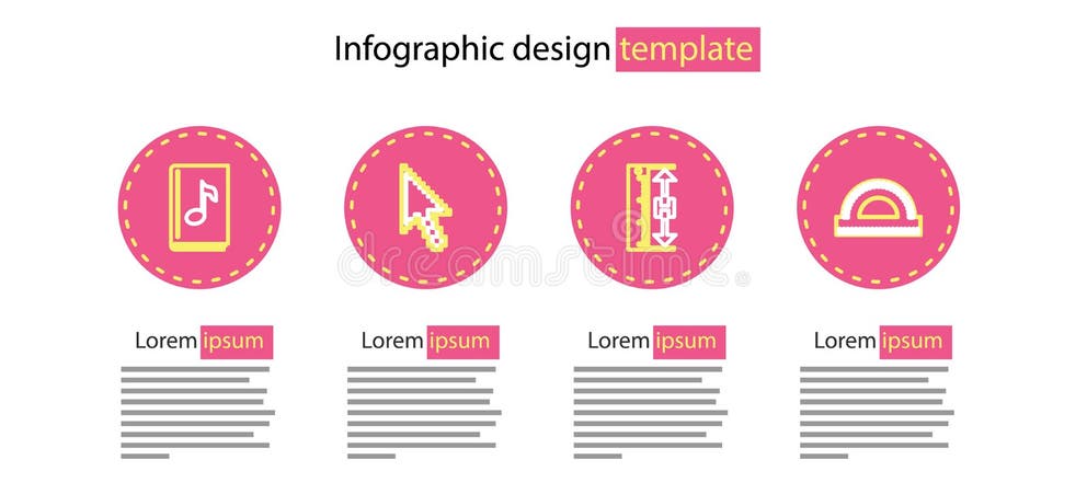 Set Line Measuring Height and Length, Protractor Grid, Pixel Arrow ...