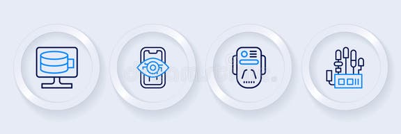 Set Line Mechanical Robot Hand, Artificial Intelligence, Computer ...