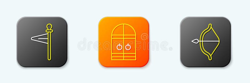 Line Medieval Flag Castle Gate Stock Illustrations – 500 Line Medieval ...