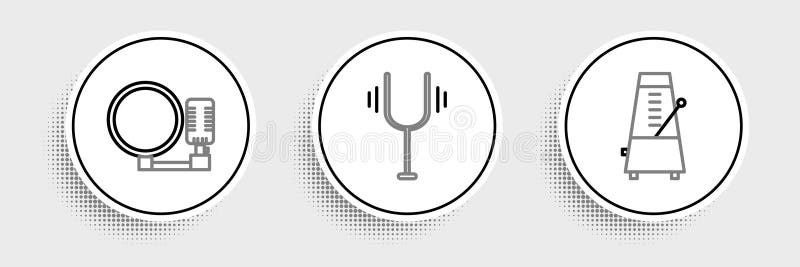 Set Line Metronome with Pendulum in Motion, Microphone and Musical ...