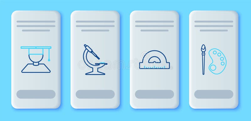 Set Line Microscope, Protractor Grid for Measuring Degrees, Graduate ...