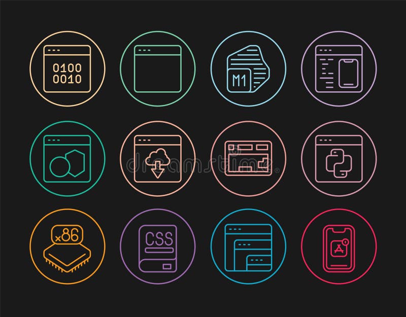 Set Line Mobile Apps, Python Programming Language, Processor, Cloud ... Set Line Mobile Apps, Python Programming Language, Processor, Cloud ...