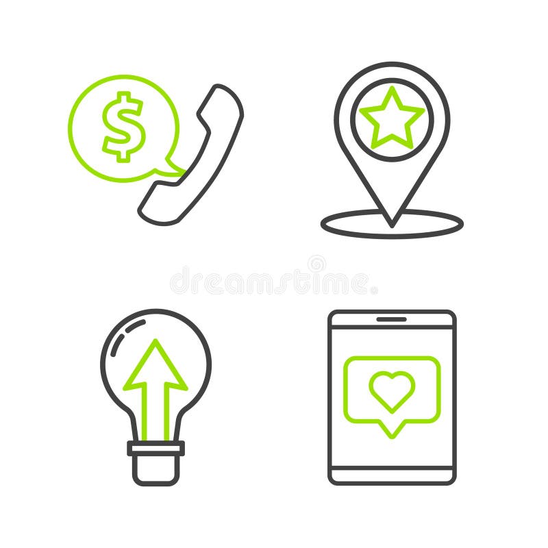 Mobile Phone Telephone Icon Circle Line Call Communication Sign Symbol ...