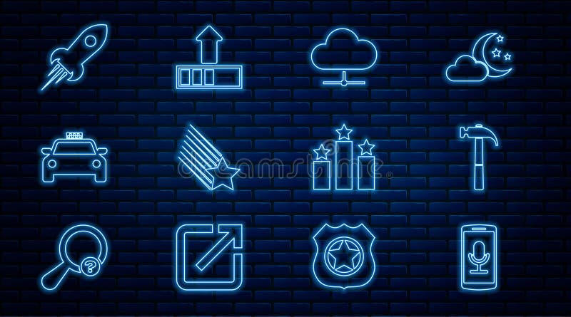 Set Line Mobile Recording, Hammer, Network Cloud Connection, Falling ... Set Line Mobile Recording, Hammer, Network Cloud Connection, Falling ...