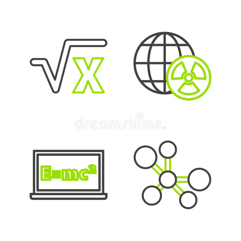 Set Line Molecule, Equation Solution, Planet Earth and Radiation and ...