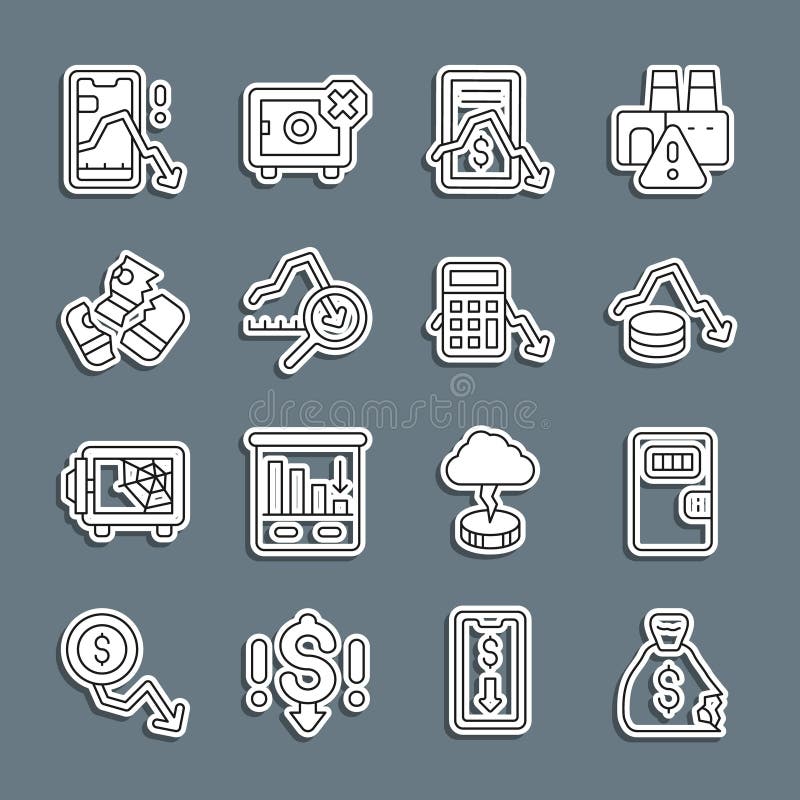 Set Line Money Bag, Prison Cell Door, Dollar Rate Decrease, Mobile Stock Trading, Global ...